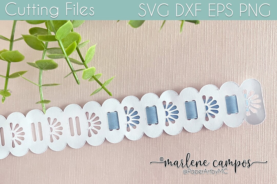 Lace Border CUTTING FILES | Floral Lace for Ribbon, Scrapbook, Journal ...