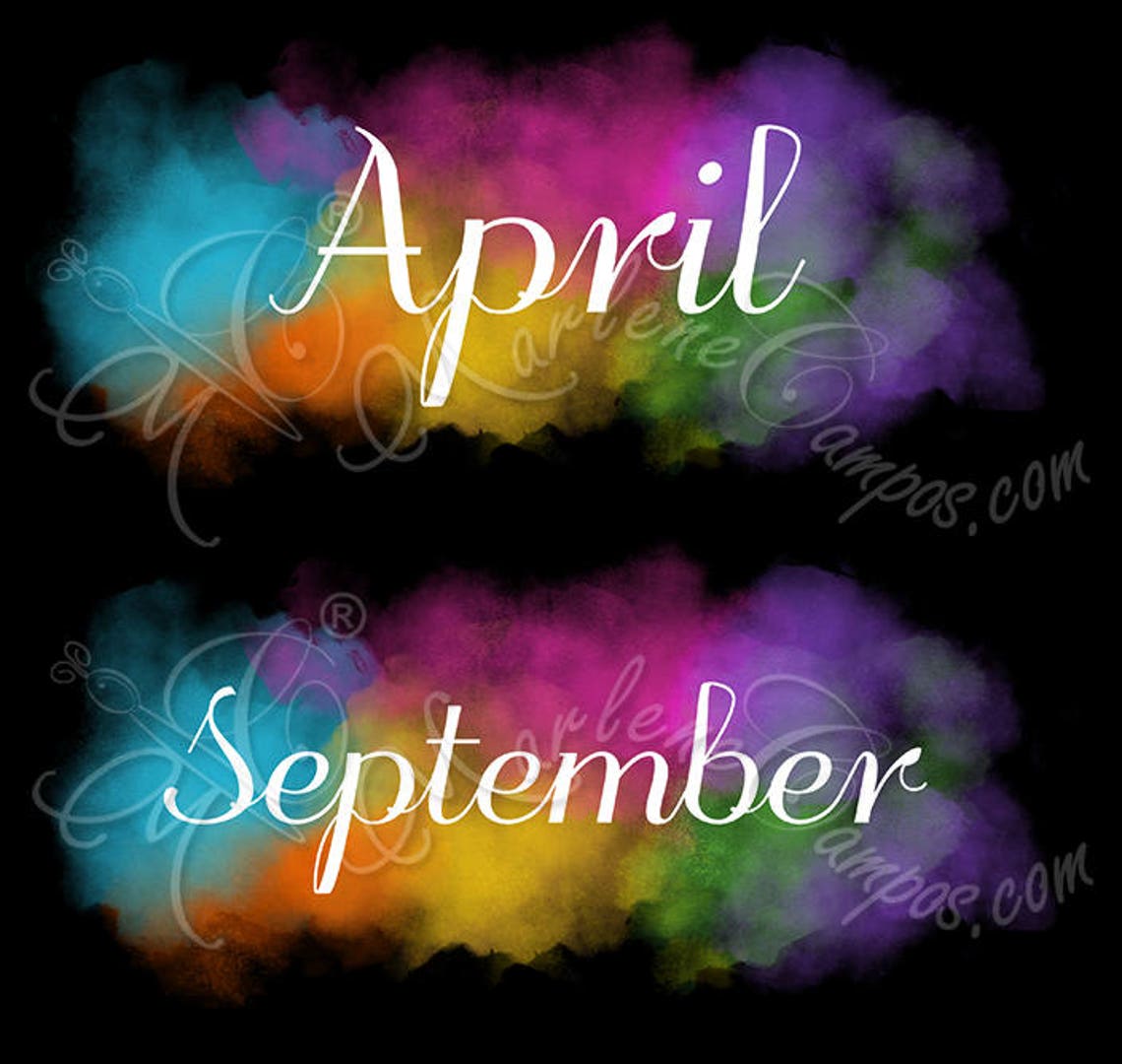 Months of the Year Clip Art Watercolor Clipart Watercolor - Etsy Canada