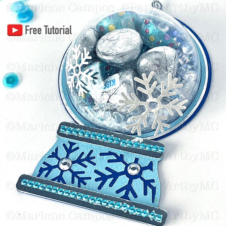 Cut Files Snow Globe Candy Holder Free TUTORIAL Winter - Etsy