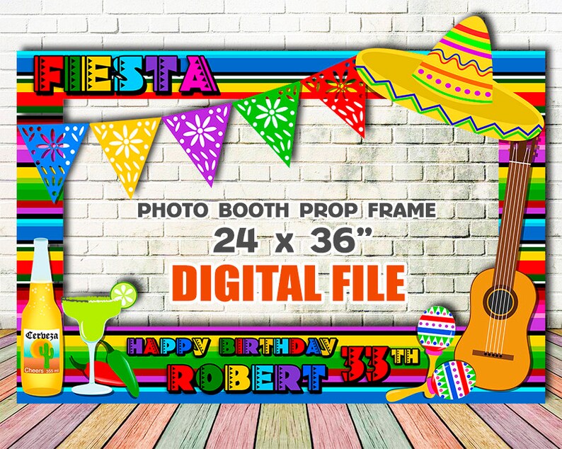 PRINTABLE Fiesta Photo Booth Mexican Fiesta Photo Booth | Etsy