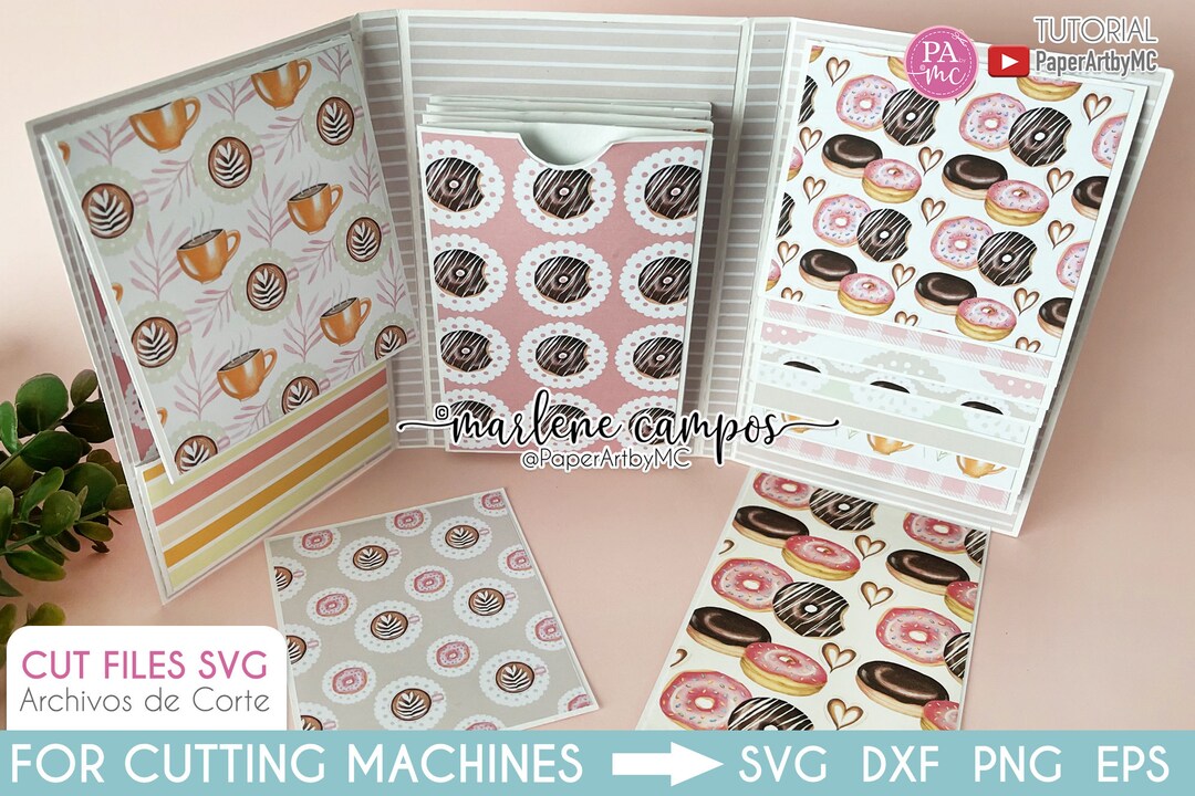 Folding Folio Scrapbook Album, Cutting File SVG, Mini Album, Scrapbook ...