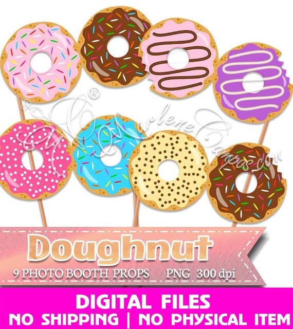 Donut Party, Doughnut Photo Booth Props, Doughnut Birthday, Sweet ...