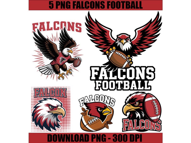 Falcons Bundle PNG, Falcons Football Bundle Png, Bundle Png, Football ...