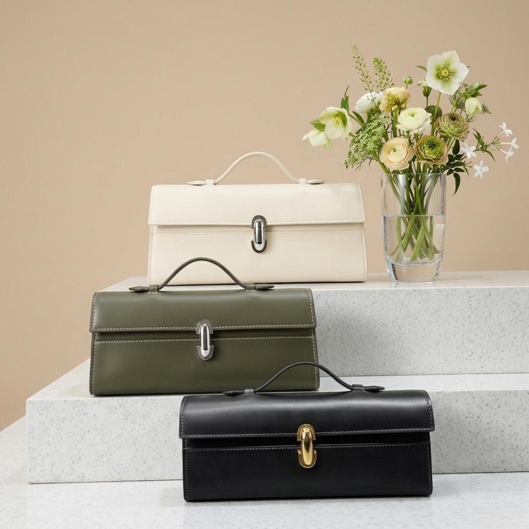 Elegant Structured Mini Handbag – Minimalist PU Leather Evening Purse ...