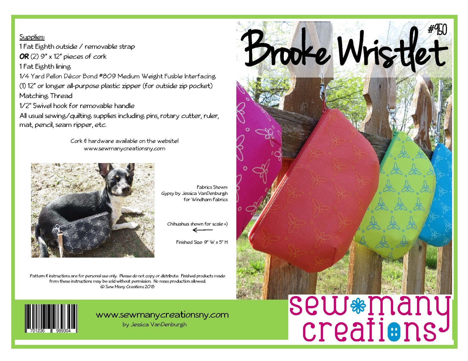 Instant Download - PDF Sewing Pattern - Brooke Wristlet - Etsy