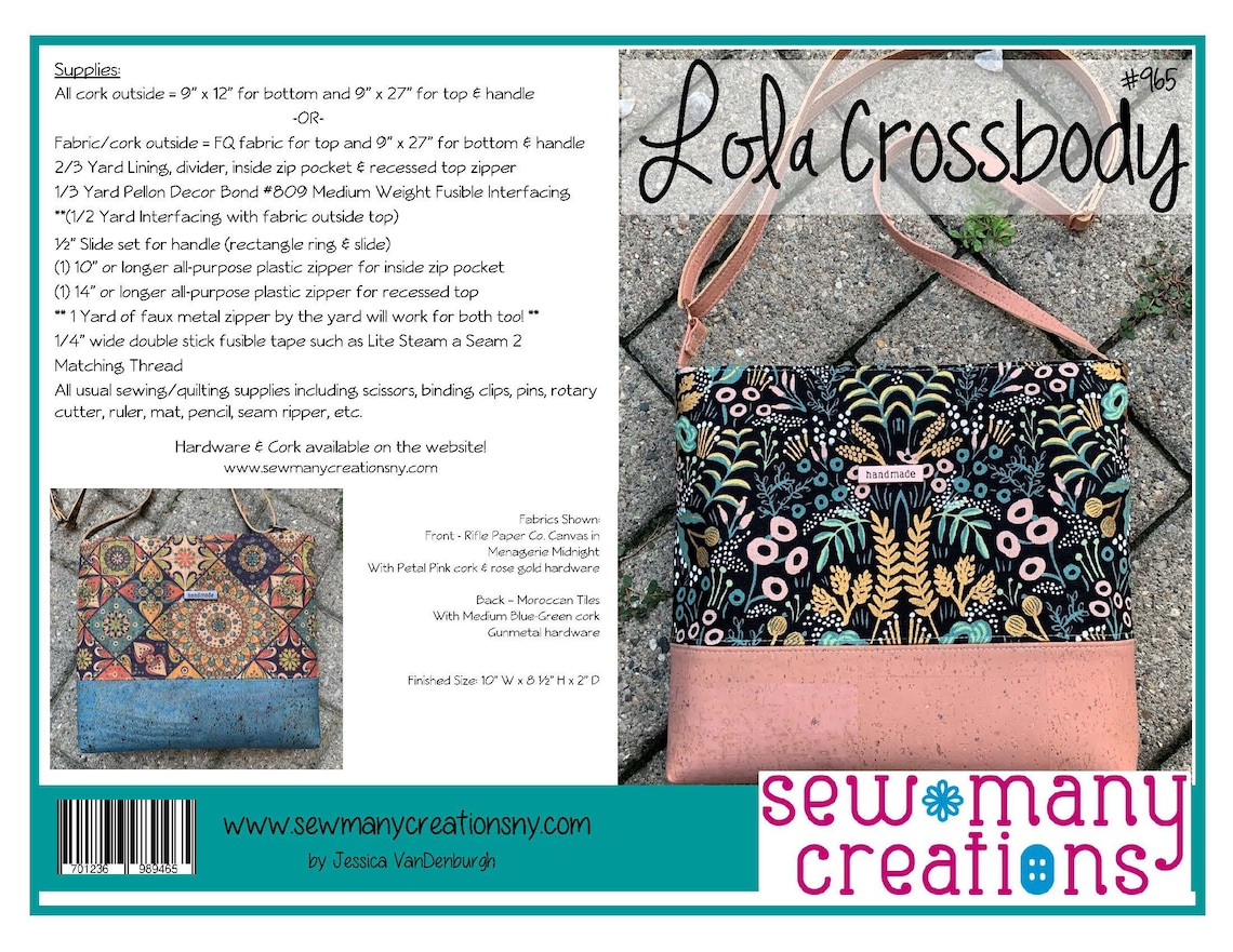 Instant Download - PDF Sewing Pattern - Lola Crossbody - Etsy