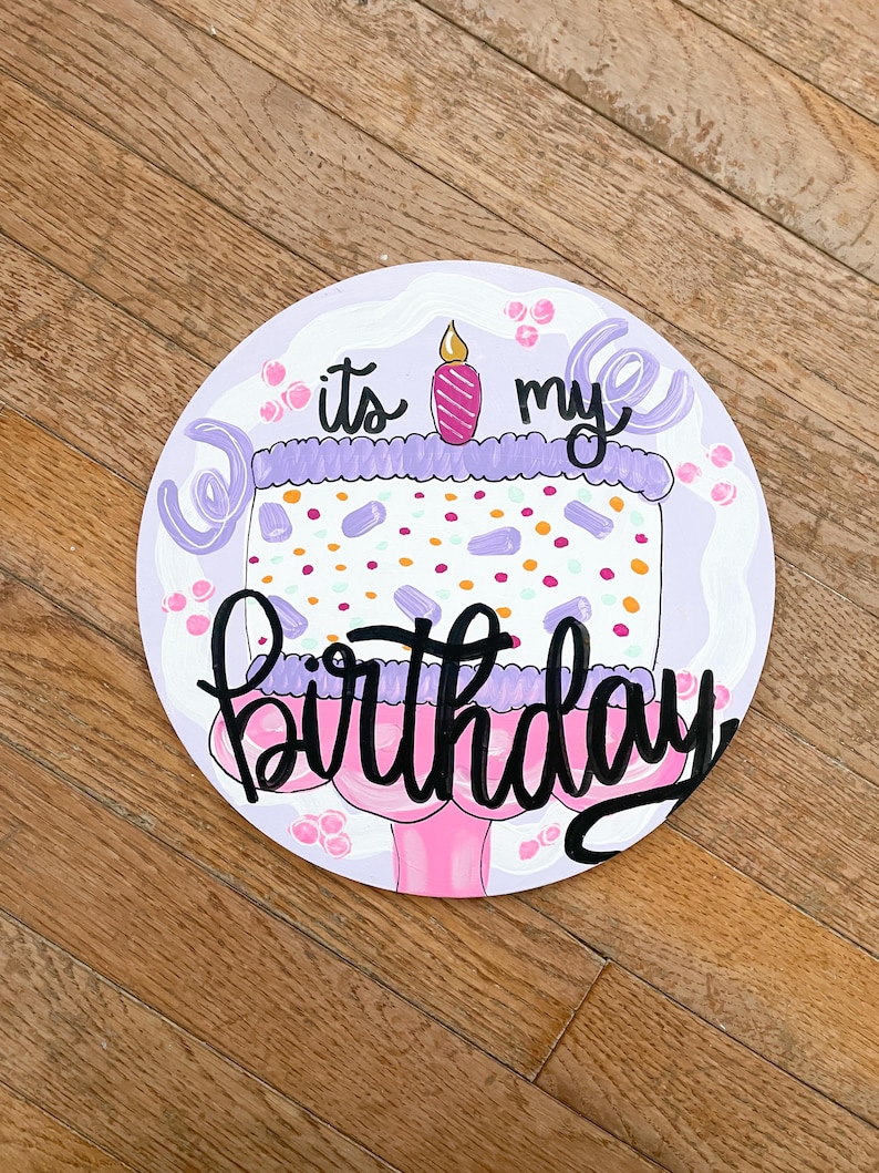 Hand-painted Birthday Photo Prop Sign | Custom Party Decor - Etsy