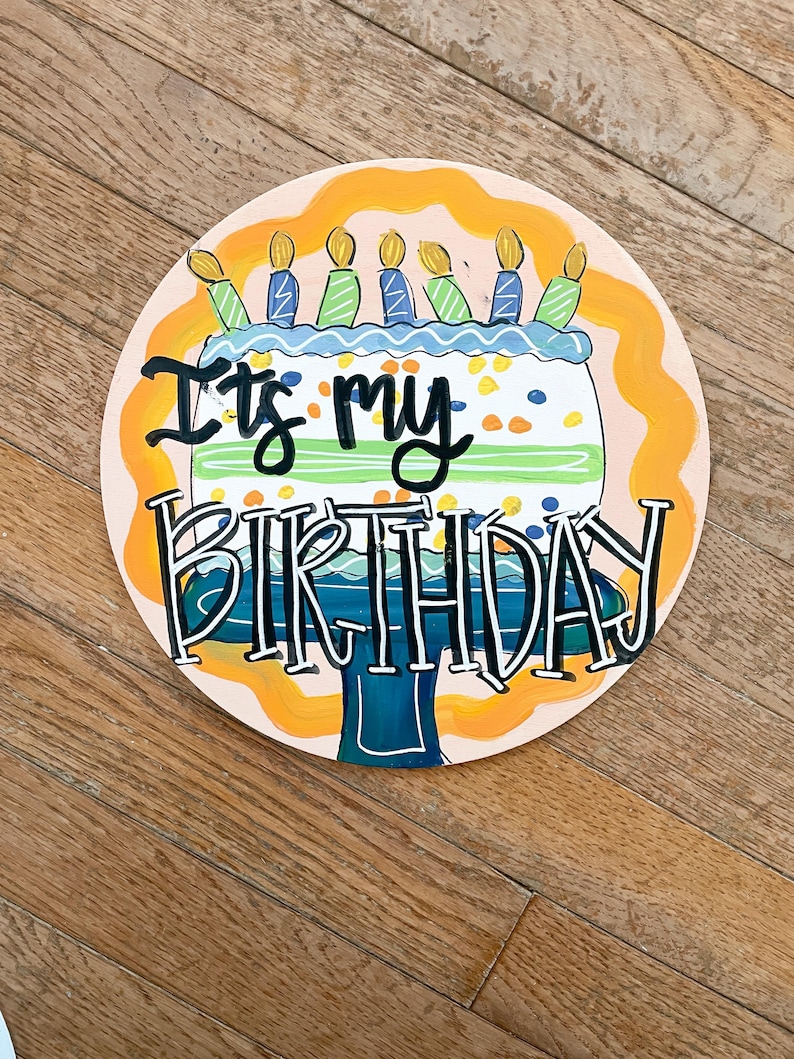 Hand-painted Birthday Photo Prop Sign | Custom Party Decor - Etsy