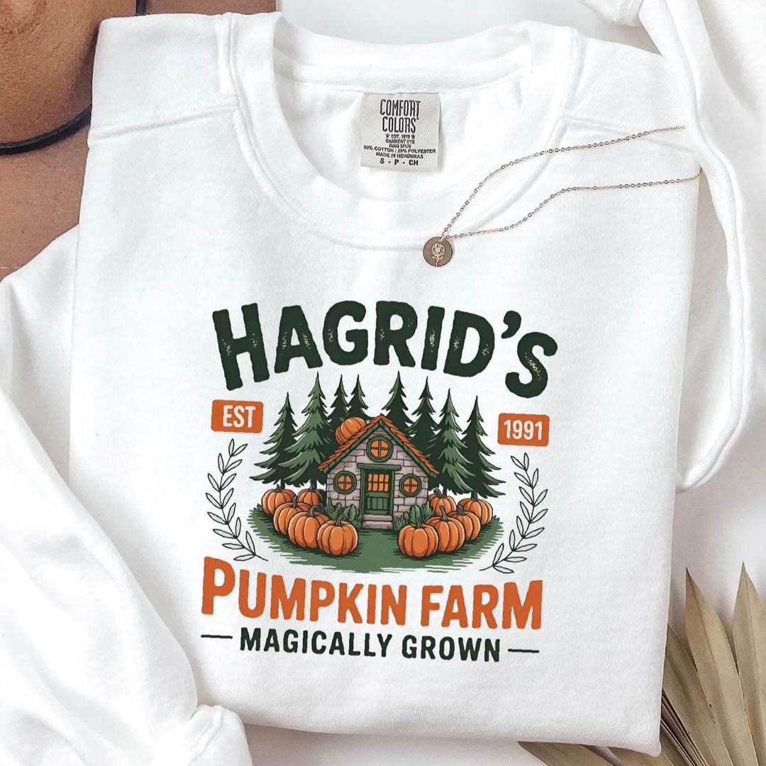 Hagrid's Pumpkin Patch Sweatshirt, Fall Sweatshirt, Pumpkin Farm Shirt ...