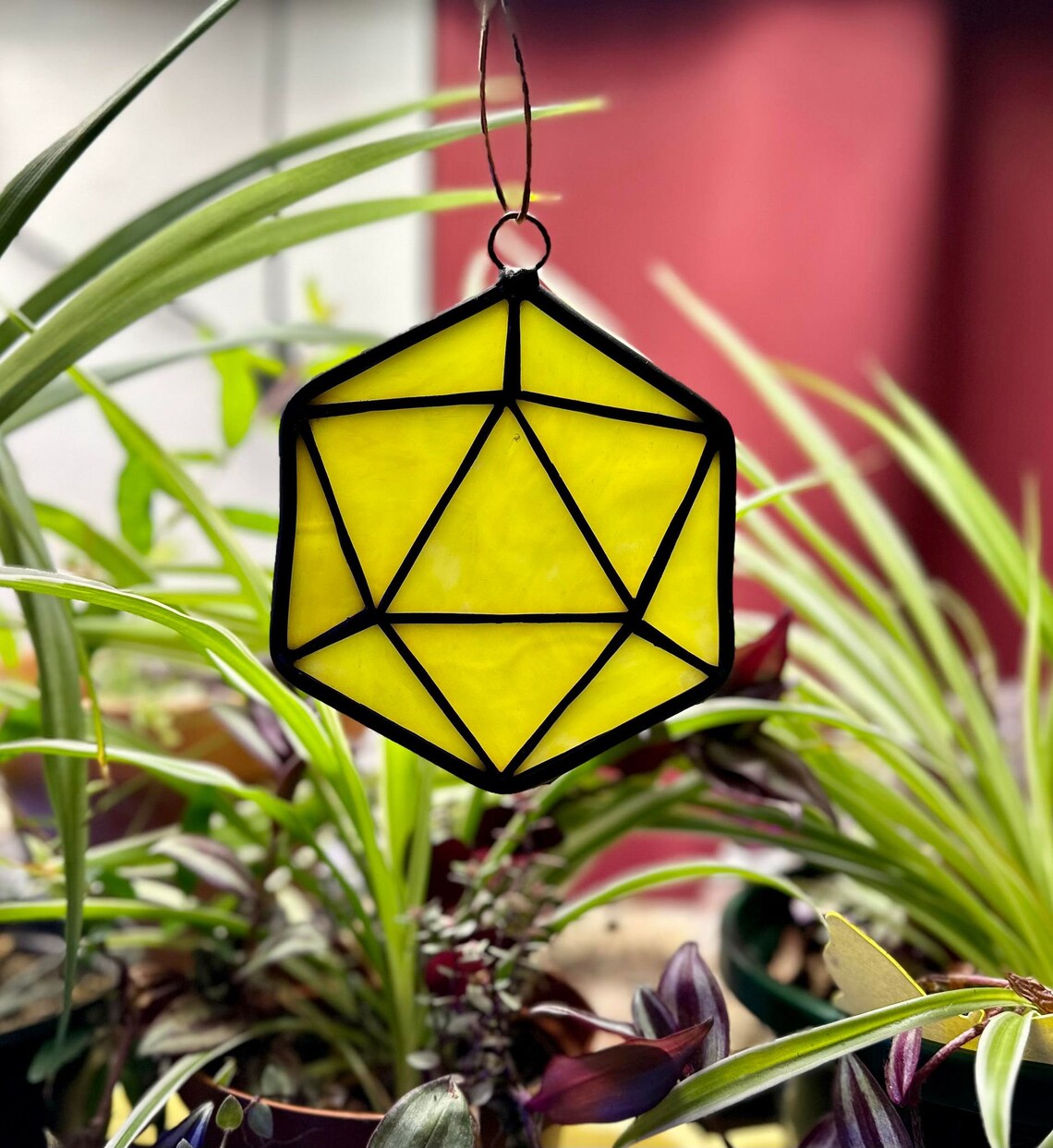 Stained Glass D20 Sun Catcher Handmade Leaded Glass Dice - Etsy