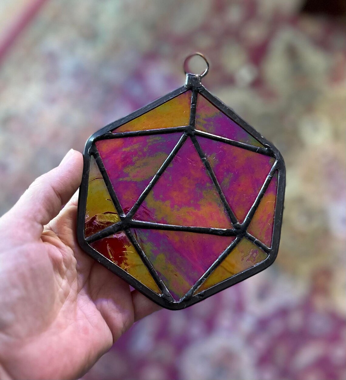 Stained Glass D20 Sun Catcher Handmade Leaded Glass Dice - Etsy