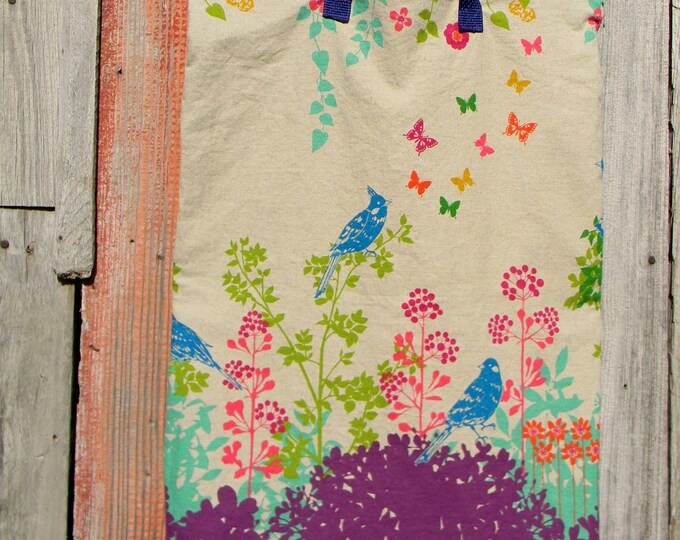 X-large Hanging Wet Bag With Handles Designer Fabric Birds and - Etsy