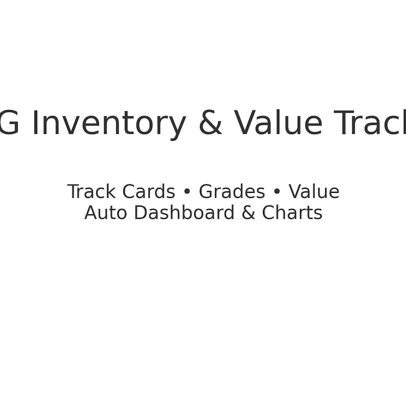Sports Card Inventory Spreadsheet - Etsy