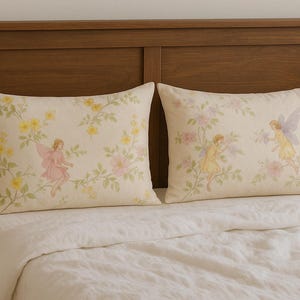 Vintage Fairy Floral Pillowcase – 27.5x20” Soft Cotton Fairycore ...