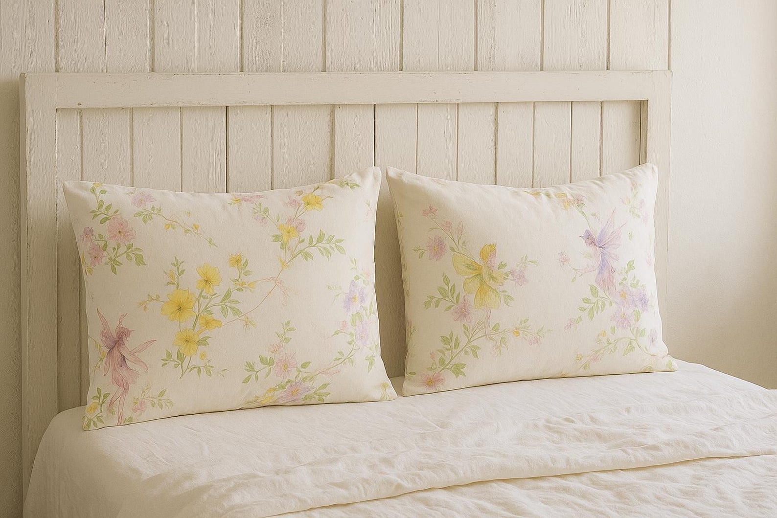 Vintage Fairy Floral Pillowcase – 27.5x20” Soft Cotton Fairycore ...