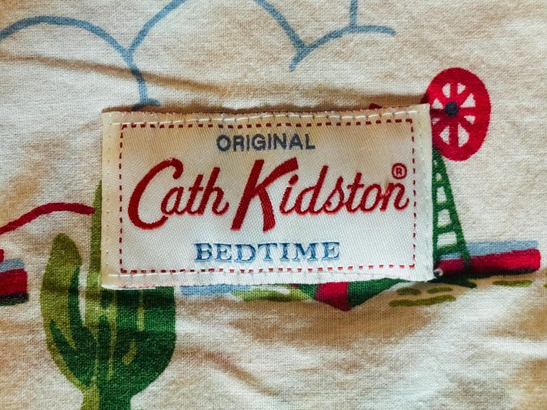 Vintage Cath Kidston Cowboy Twin Duvet Cover: Reversible Hot Pink Polka ...