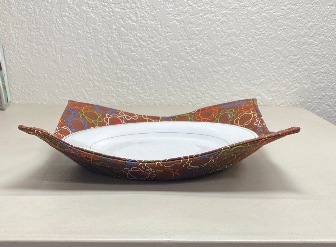 0600-008 Microwave Plate Cozy Brown Design - Etsy