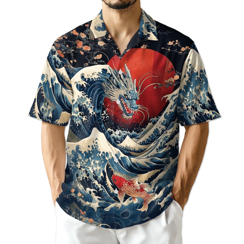 Dragon Koi Shirt - Etsy