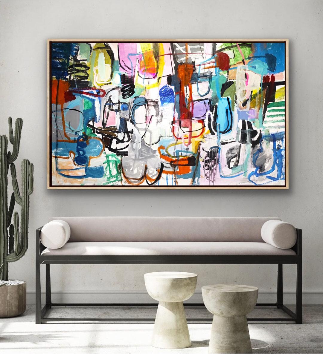 Multi Color Painting and Acrylic Abstract Painting Nice Original ...