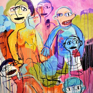 Abstract Art the Friends Abstract Painting by Jolina Anthony - Etsy