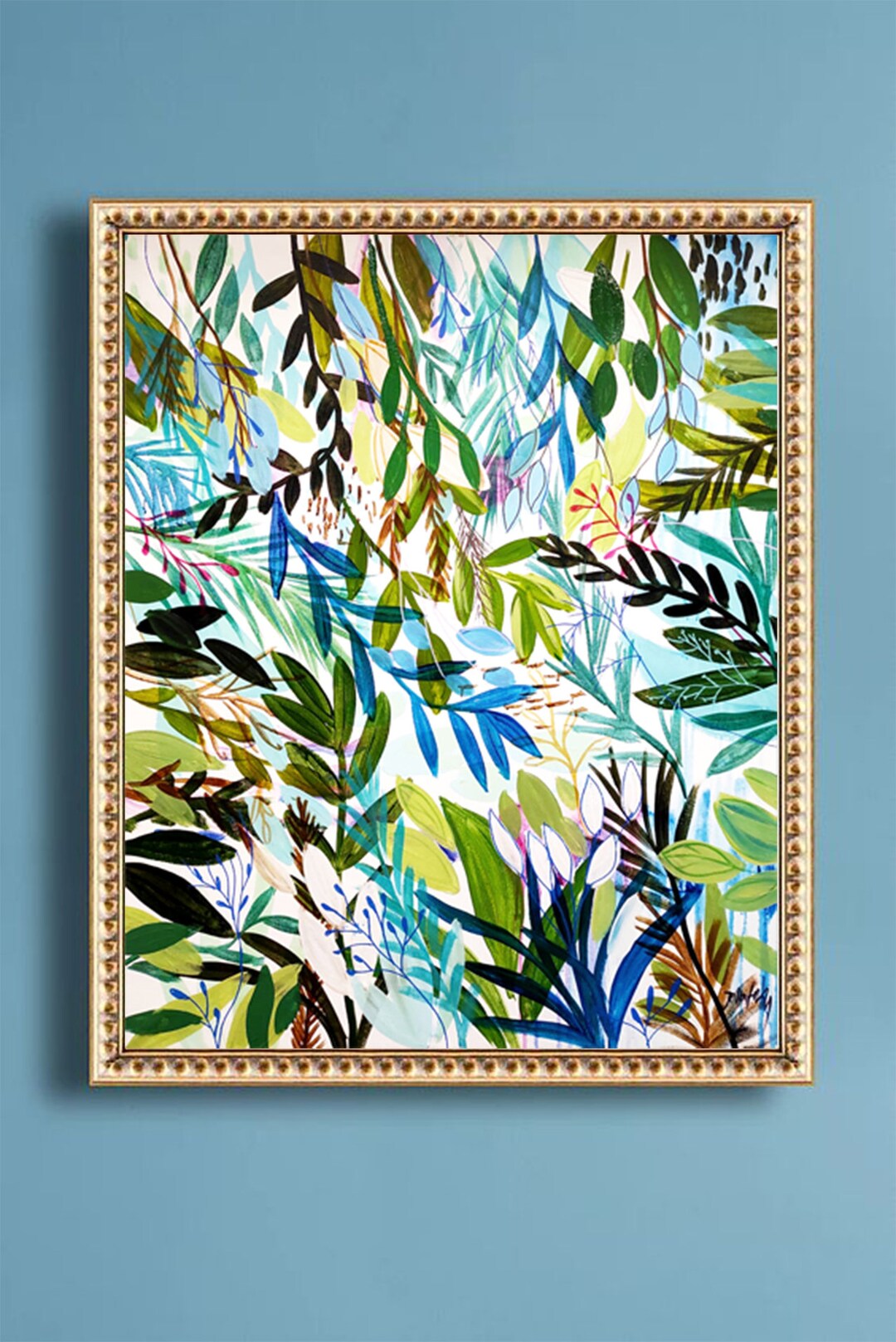 Abstract Painting ,green Garden Original Painting , Nice Large Abstract ...