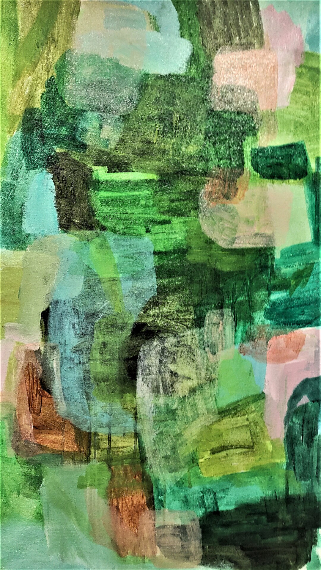 Green Painting on Canvas Original Wall Artnice Painting - Etsy