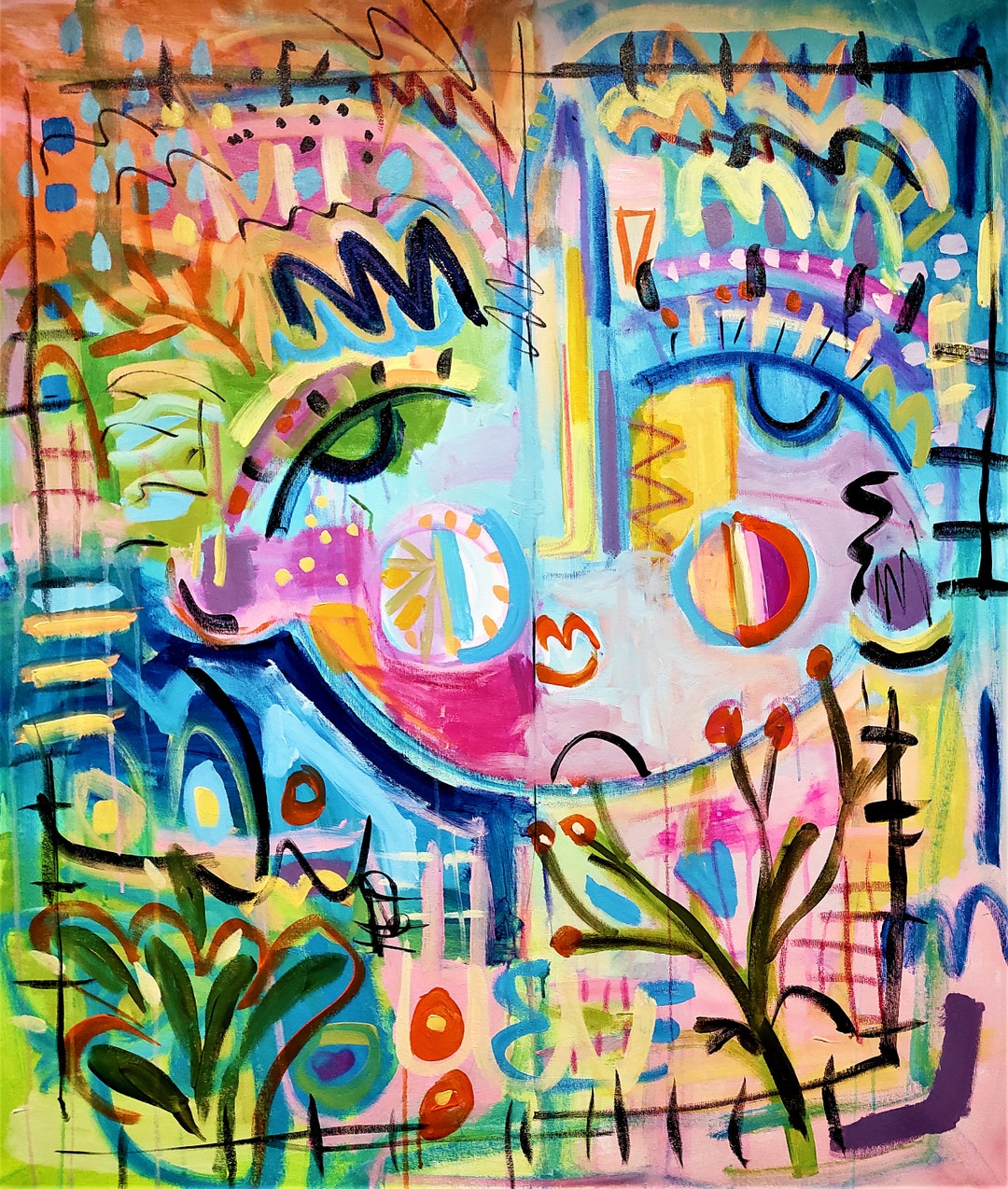 Women 40 Abstract Painting Nice Abstract Art by Jolina Anthony - Etsy