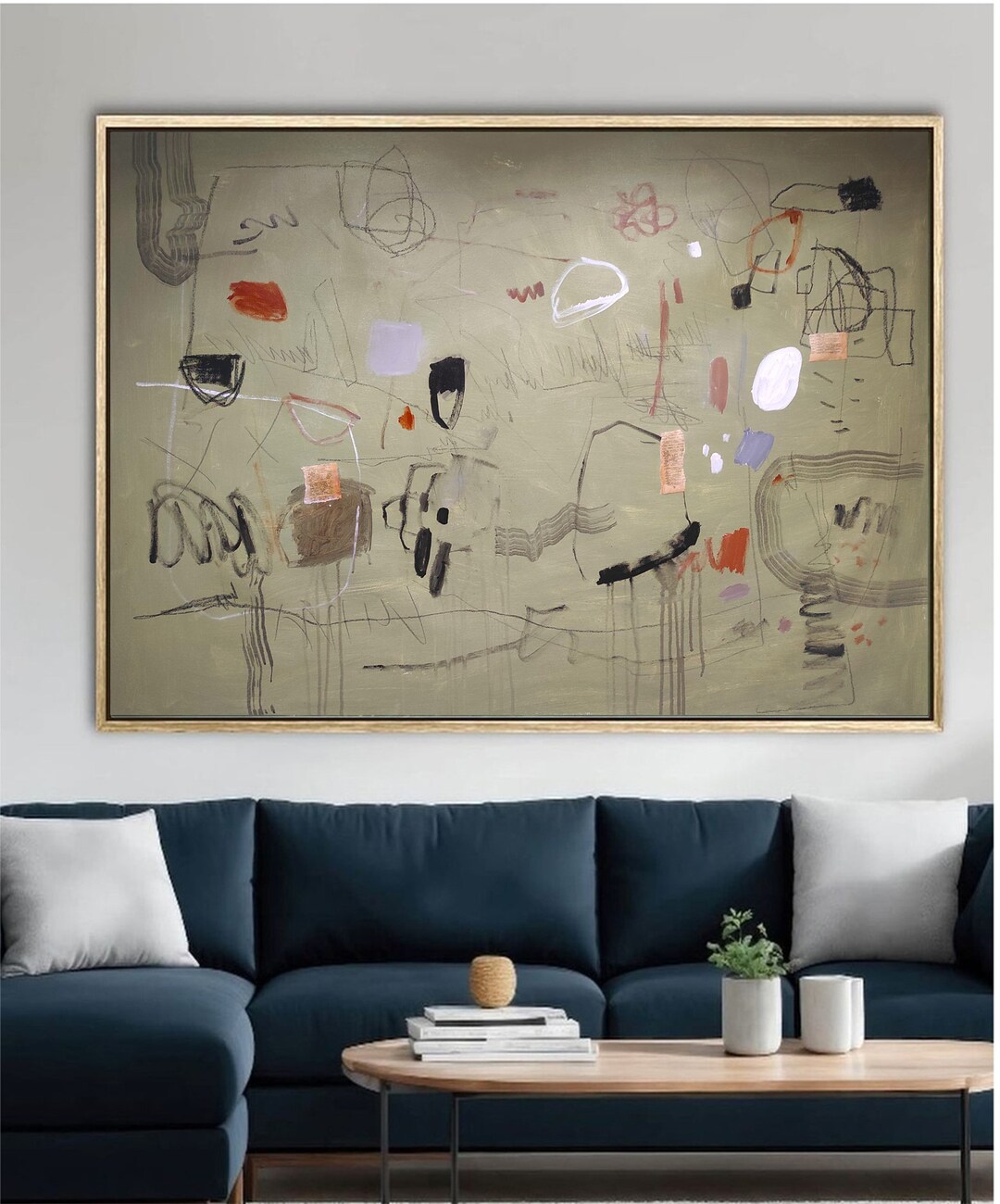 Original Abstract Painting on Canvas, Spanish Book Collage, Jolina ...