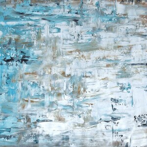 Oversize Blue Abstract Painting, 72" Large Wall Art - Etsy