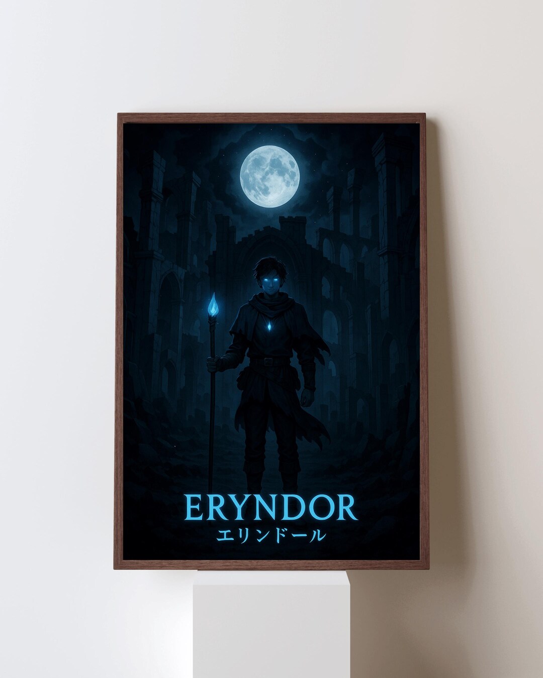 Eryndor the Moonlit Wanderer - Dark Fantasy Sorcerer Wall Art | Mystic ...