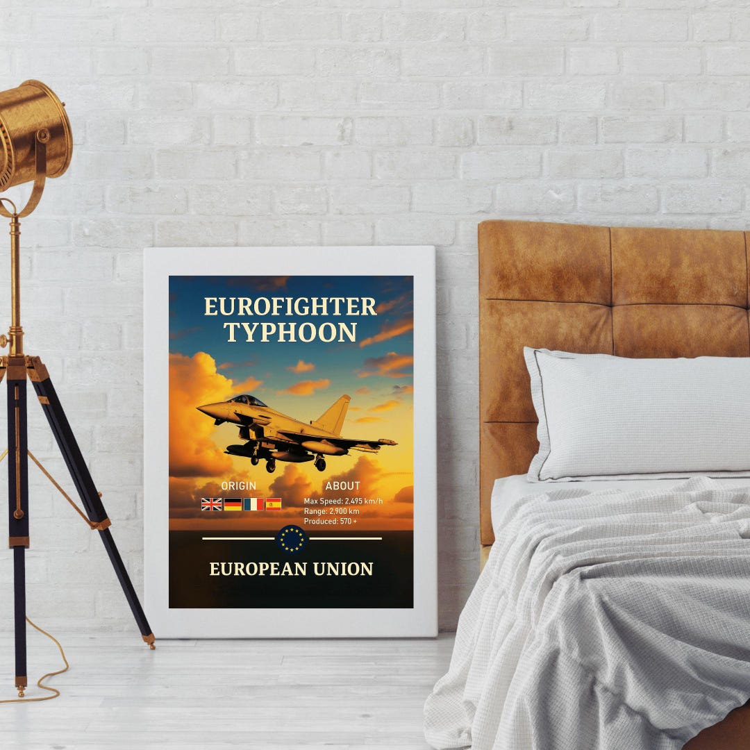 Eurofighter Typhoon Aviation Poster: Military Aircraft Wall Art - Etsy