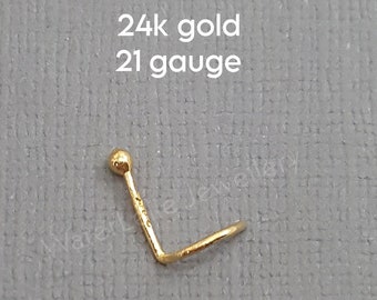 Nose pin 24k gold store