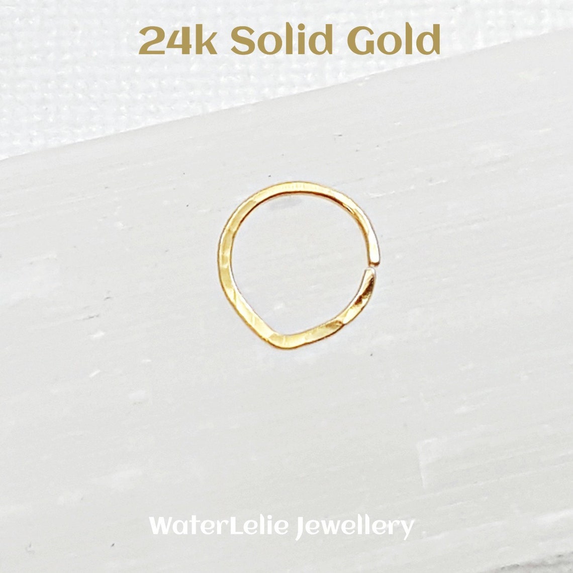 Solid 24k Gold Nose Ring. 24k Gold Septum Ring. Solid Gold - Etsy
