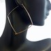 Large Square Gold Hoops Geometric Hoops Lightweight Hoops Diamond Hoops ...