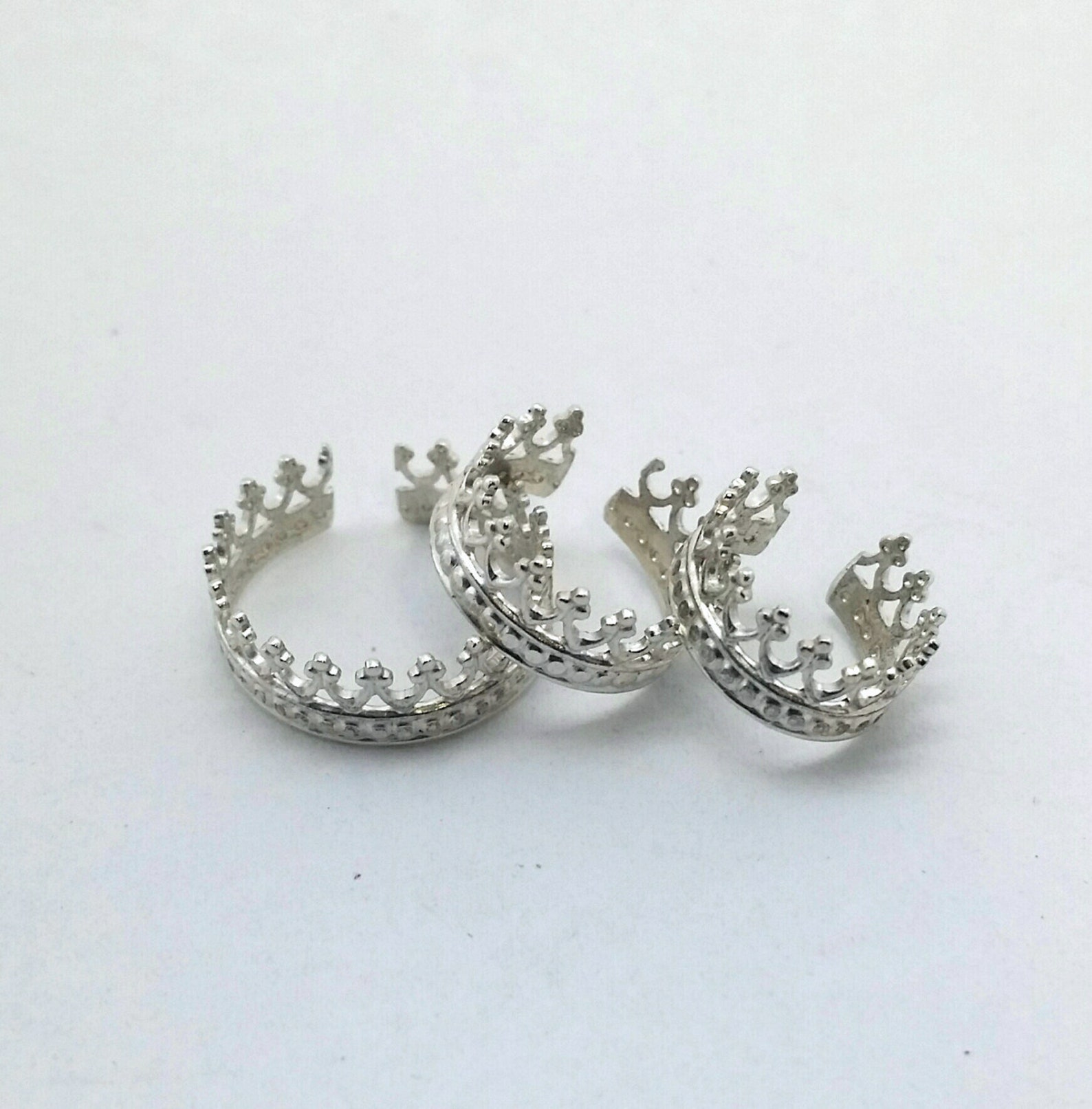 Sterling Silver Crown Ear Cuff, Knuckle Ring - Etsy