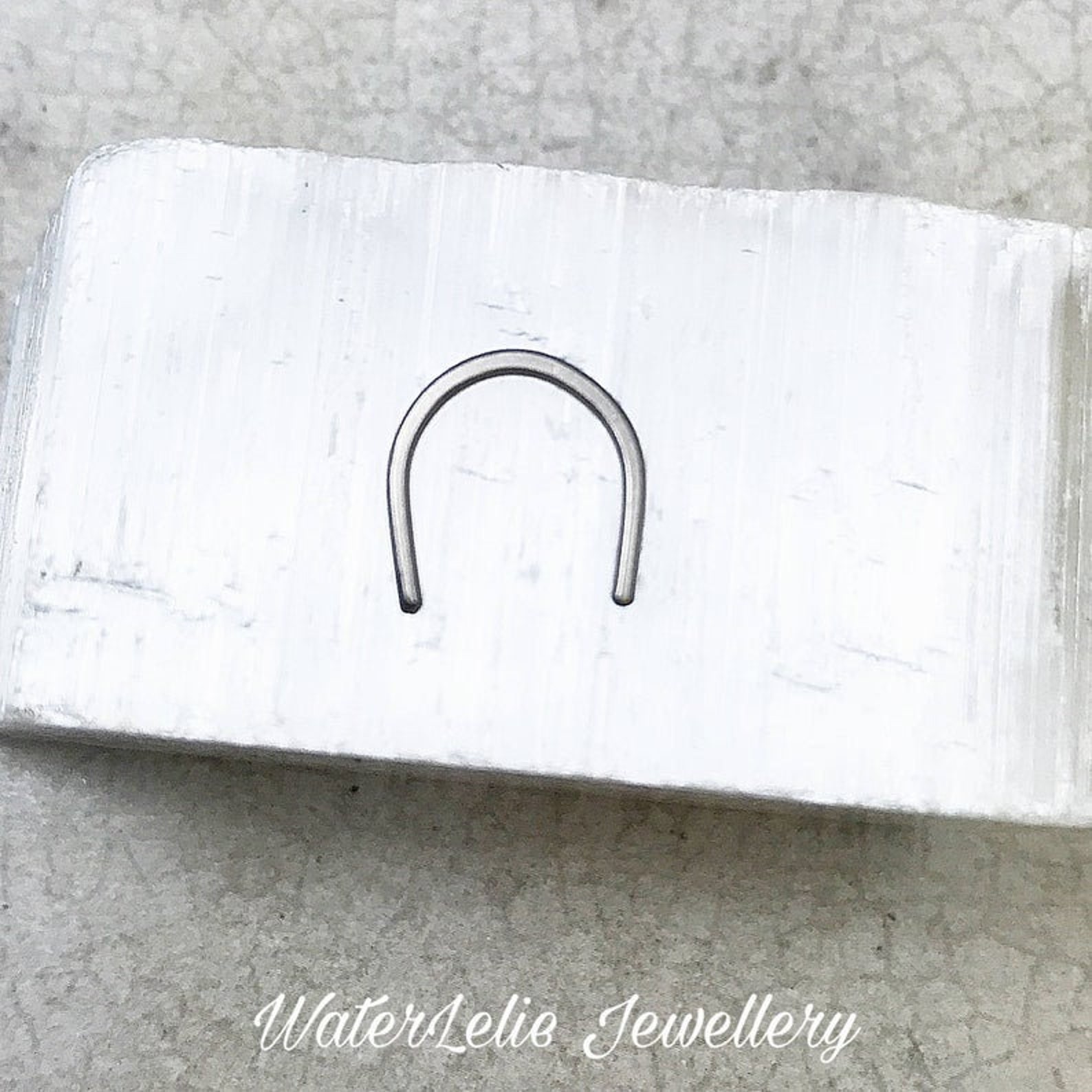 Solid Gold Septum Retainer. Hammered Septum Horseshoe Septum - Etsy