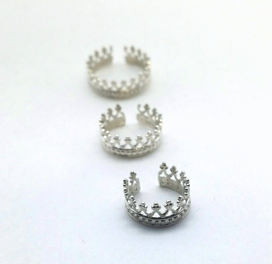 Sterling Silver Crown Ear Cuff, Knuckle Ring - Etsy
