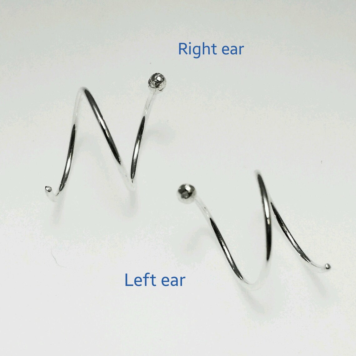 Sterling Silver Double Piercing Hoop. Second Hole Earring. Two | Etsy