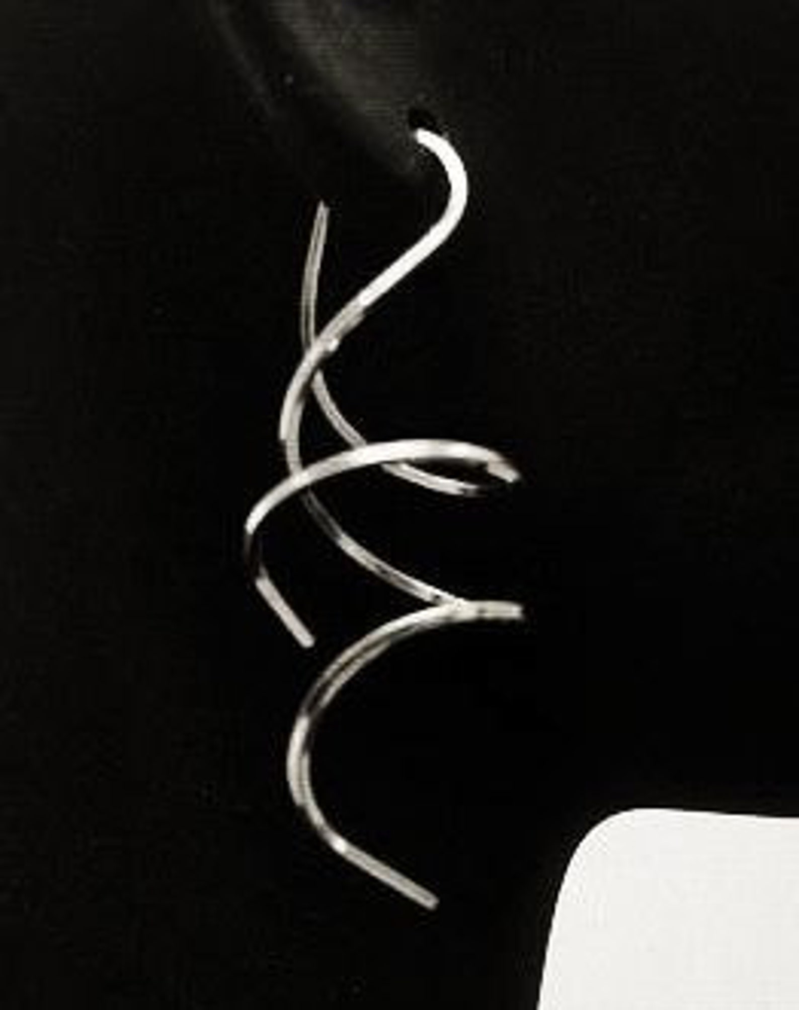 Rose Gold. Yellow Gold. Corkscrew Earrings. Spiral Earrings. - Etsy