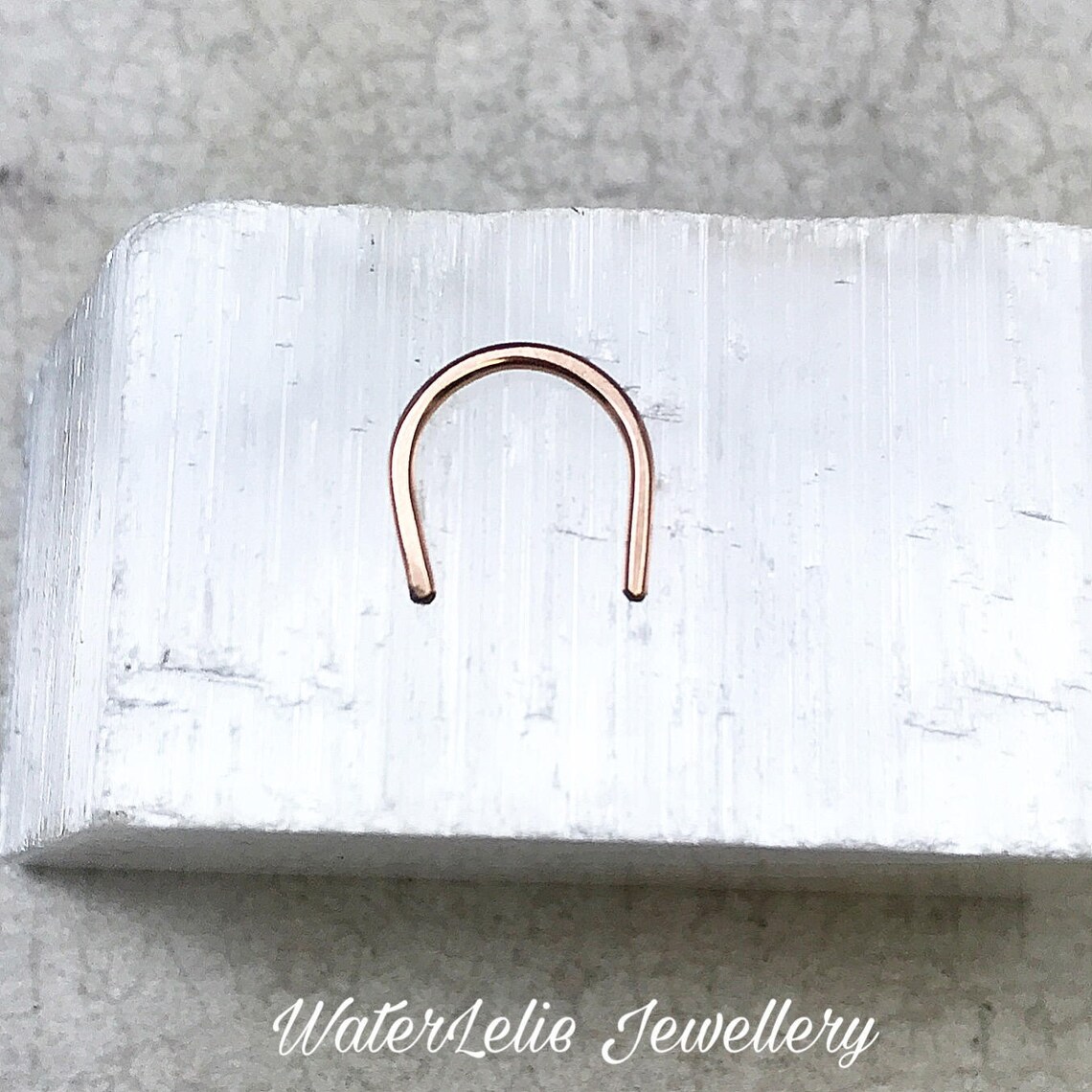 Solid Gold Septum Retainer. Hammered Septum Horseshoe Septum - Etsy