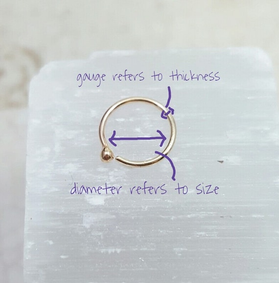 24k gold nose ring hoop store