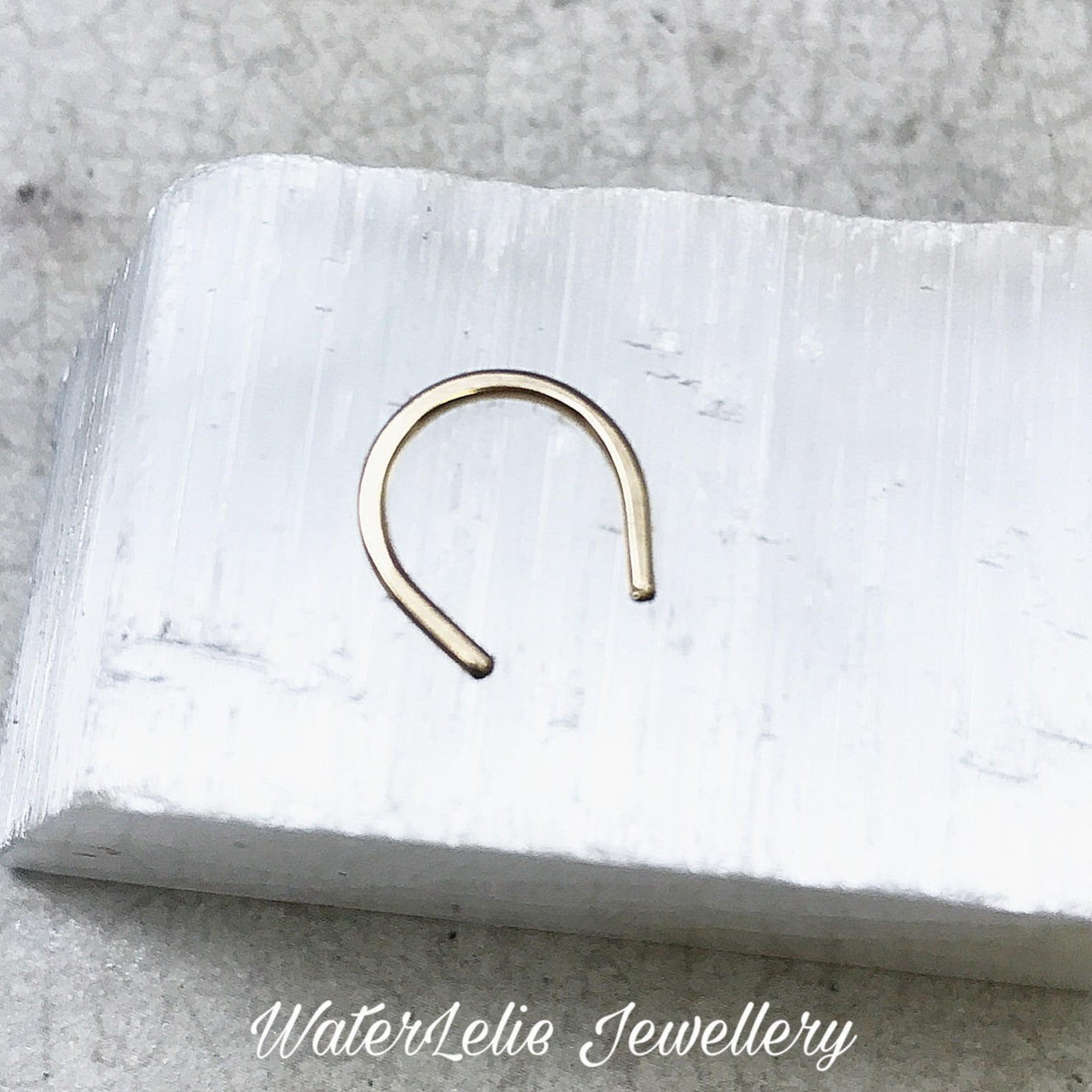 Solid Gold Septum Retainer. Hammered Septum Horseshoe Septum - Etsy