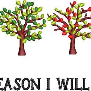 Broderie de citation de foi d'arbre de vie des quatre saisons ...