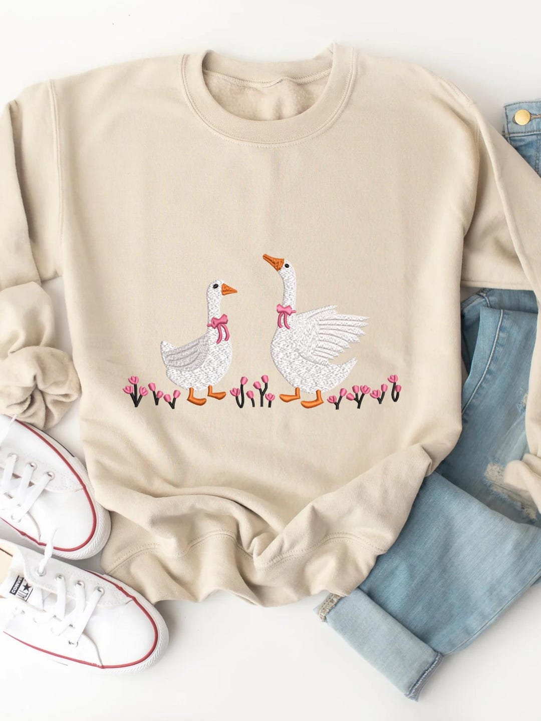 Goose Embroidery Design, Farm Animal Geese, Birds Machine Embroidery ...
