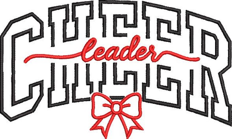 Cheer Leader With Bow, Cheerleading, Machine Embroirdery Design ...