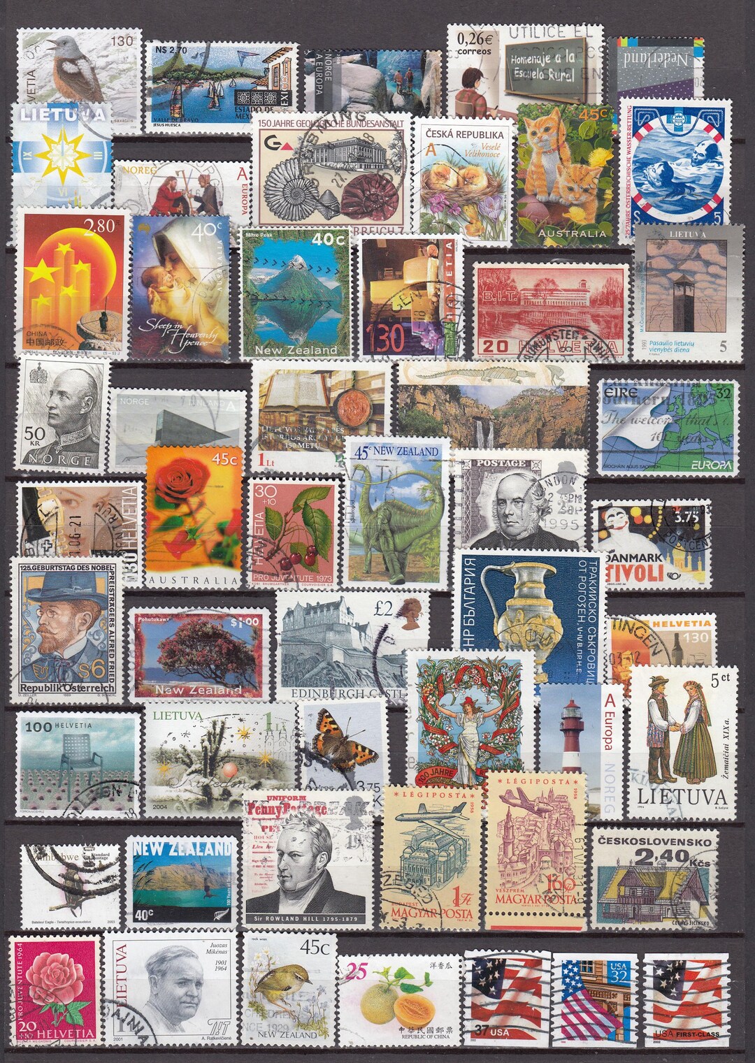 Lot de timbres Nice différents sujets d'occasion (o) du monde entier ...