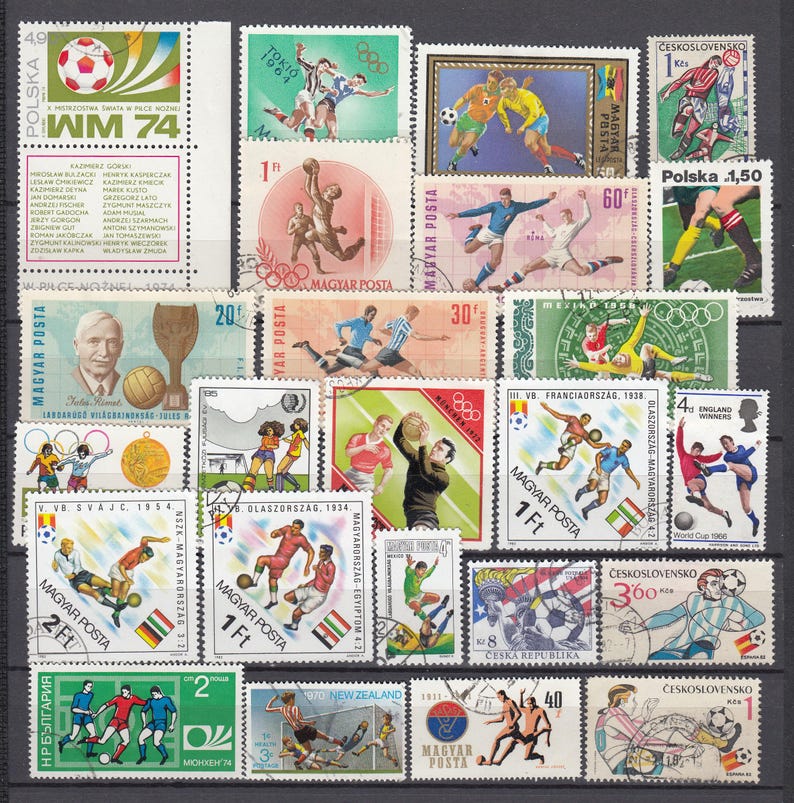 SOCCER FOOTBALL Used(o) Different Stamps - Etsy