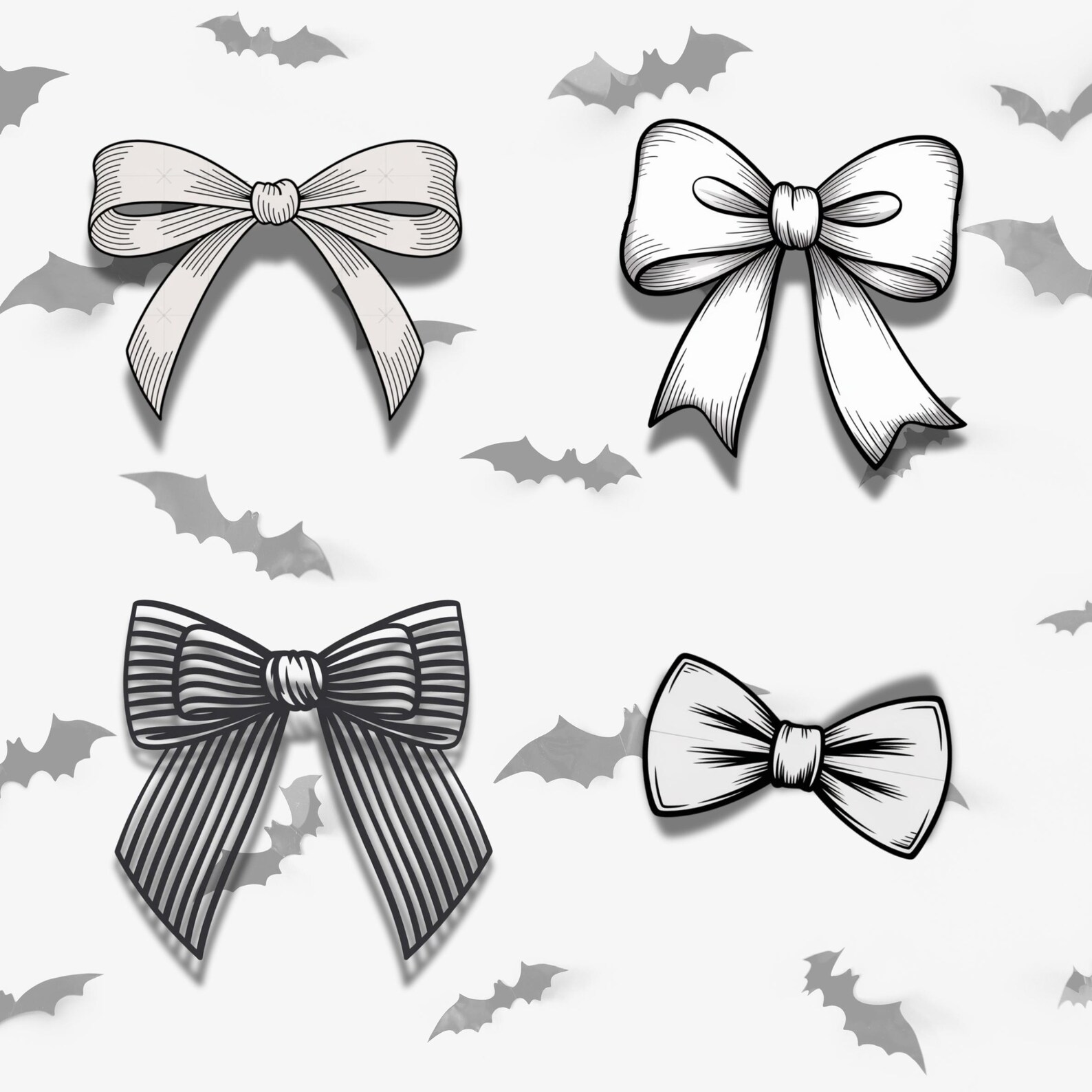 Coquette Bow Clipart Bundle, Ribbon Bow Png, Hair Pink Bow, Coquette ...