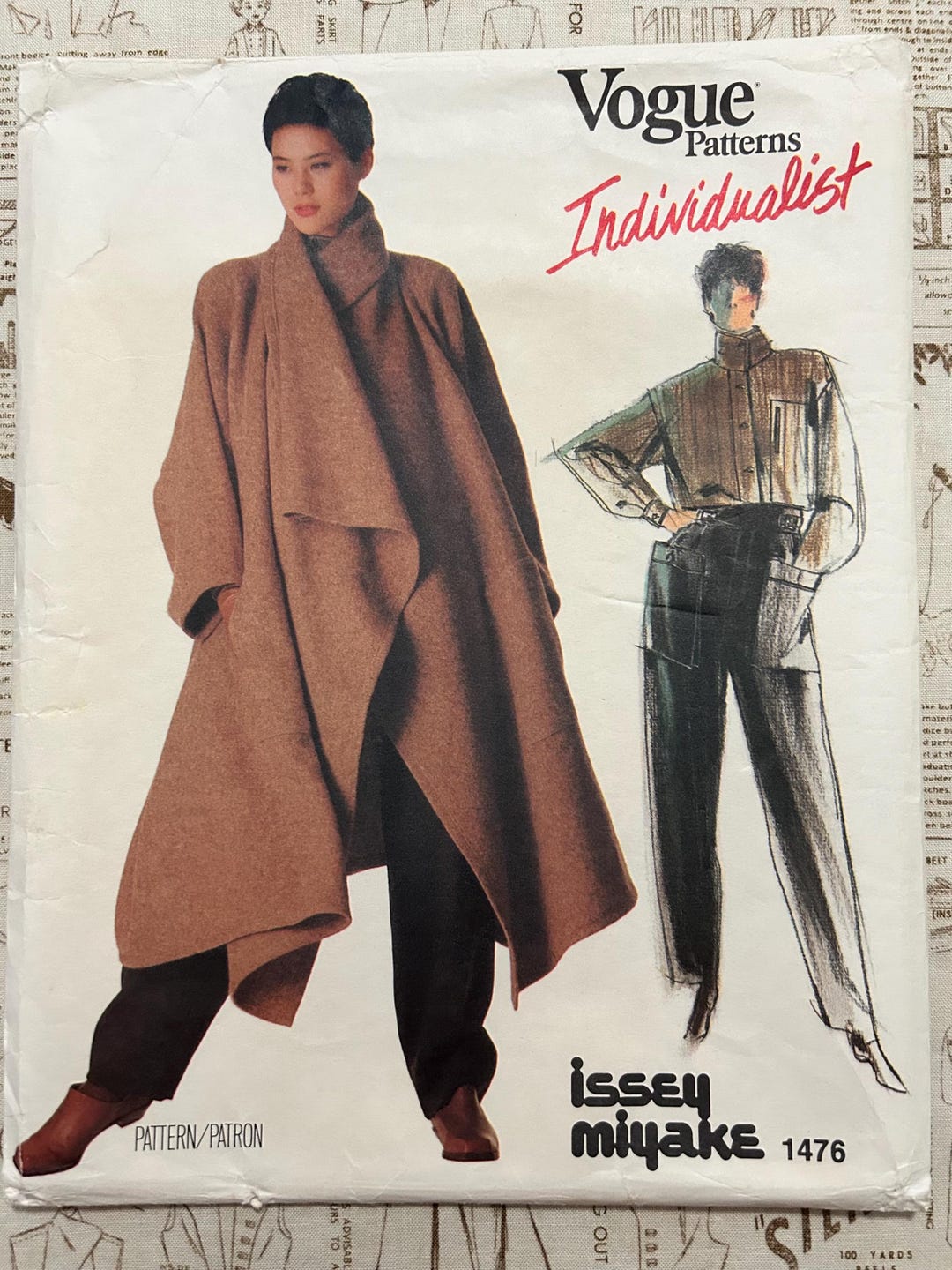 Vogue 1476 Sewing Pattern: Issey Miyake Coat, Shirt, Pants - Size 14 ...