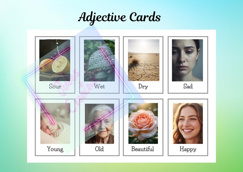 Adjective Picture Cards/ Speech Therapy Flashcards/ Opposites ...
